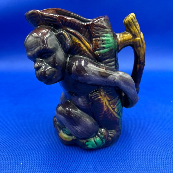 Dining | English Majolica Monkey Jug Pitcher Large Mug | Poshmark